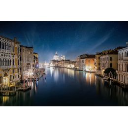 papermoon Fototapete "Venedig bei Nacht" Tapeten Gr. B/L: 5,00 m x 2,80 m, Bahnen: 10 St., bunt Fototapeten