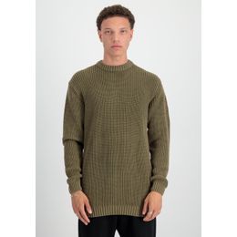 Sweater Alpha Industries "ALPHA Men - Sweatshirts Acid Pullover" Gr. XS, grün (dark olive) Herren Sweatshirts