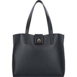 Furla Shopper, Twist-Lock, Leder, für Damen, schwarz