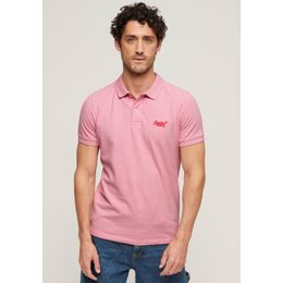 Poloshirt Superdry "CLASSIC PIQUE POLO" Gr. L, light pink marl Herren Shirts Kurzarm