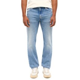 Straight-Jeans Mustang "Tramper Straight" Gr. 34, Länge 34, blau (medium middle 573) Herren Jeans Straight Fit