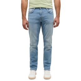 Straight-Jeans Mustang "Washington Straight" Gr. 33, Länge 32, blau (medium washed 313) Herren Jeans Straight Fit