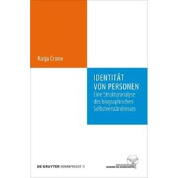 De Gruyter Identität von Personen - Katja Crone, Gebunden