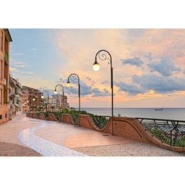 papermoon Fototapete "Seafront in Ortona, Abruzzo" Tapeten Gr. B/L: 5 m x 2,8 m, Bahnen: 10 St., bunt (mehrfarbig) Fototapeten