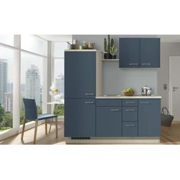 Küchenzeile mit Elektrogeräten Breda - blau - 185 cm - Sconto