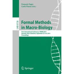Springer International Publishing Formal Methods in Macro-Biology, Kartoniert (TB)