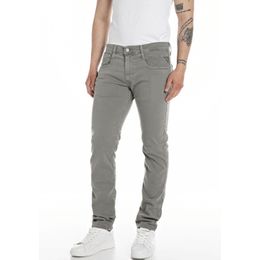 Slim-fit-Jeans Replay "ANBASS HYPERFLEX BIO" Gr. 36, Länge 32, grau (medium grey 176) Herren Jeans Slim Fit