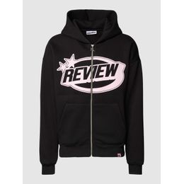 Review Sweatjacke mit Puff Logo Print