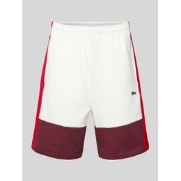 Lacoste Regular Fit Sweatshorts im Colour-Blocking-Design