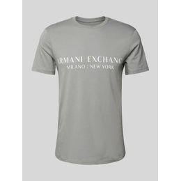 Armani Exchange T-Shirt mit Label-Print Modell 'milano/nyc'