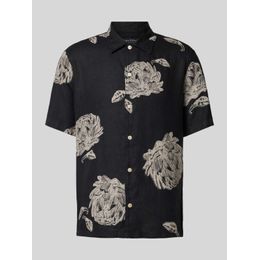 Marc O'Polo Regular Fit Leinenhemd mit Motiv-Print