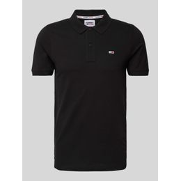 Tommy Jeans Slim Fit Poloshirt mit Label-Patch