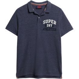 Poloshirt Superdry "SD-VINTAGE SUPERSTATE POLO" Gr. XL, blau (dark indigo) Herren Shirts Kurzarm