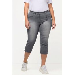 Ulla Popken 7/8-Hose 7/8-Jeans Mony Elastikbund Reißverschlusstaschen