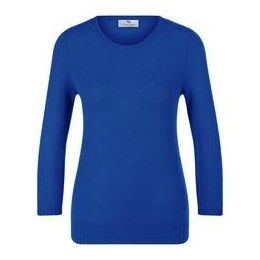 Rundhals-Pullover aus 100% Premium-Kaschmir Peter Hahn Cashmere blau, 40