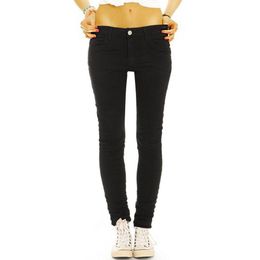 be styled Slim-fit-Jeans Low Waist Hose hüftige schwarze Slim Fit Röhrenhose