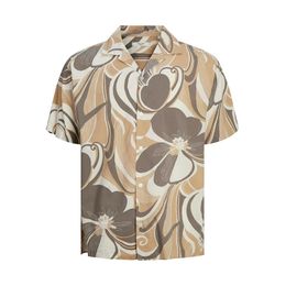 Jack & Jones JACK & JONES Hemd 'JPRBLAPalma Resort' Herren Gr&ouml;&szlig;e L sand / braun / wei&szlig;