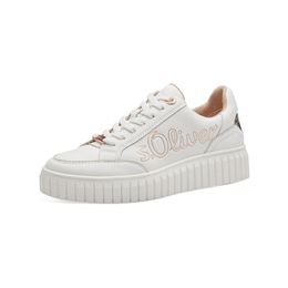 s.Oliver Sneaker Damen Gr&ouml;&szlig;e 42 beige / rosegold / wei&szlig;