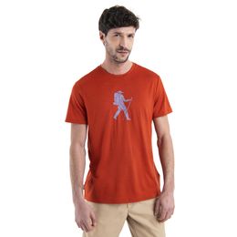 Icebreaker Merino 150 Tech Lite III T-Shirt Trail Hiker - Mann - Molten - Größe XXL