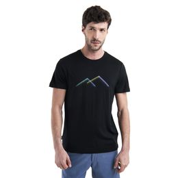 Icebreaker Merino 150 Tech Lite III T-Shirt Peak Glow - Mann - Black - Größe S