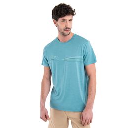 Icebreaker Merino 150 Tech Lite III T-Shirt Cadence Paths - Mann - Cloud Ray - Größe L