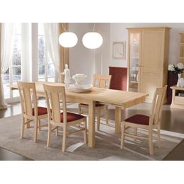 Casamia Sitzgruppe Esszimmer Sitzgruppe Vienna Massivholz Esstisch 4 Stühle Pinie massiv