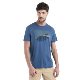 Icebreaker Merino 150 Tech Lite III T-Shirt Pinnacle Grid - Mann - Dawn - Größe M