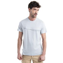 Icebreaker Merino 150 Tech Lite III T-Shirt Cadence Paths - Mann - Ether - Größe L