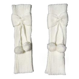 Bizaical Beinstulpen Lange Beinwärmer für Lolita Mode Wolle Kabel stricken Oberschenkel (1-St)