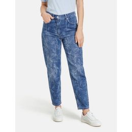 Gerry Weber 7/8-Jeans Jeans KEYLA MOM FIT mit tropischem Muster