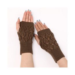 Bizaical Strickhandschuhe Fingerlose Gestrickt Handschuhe