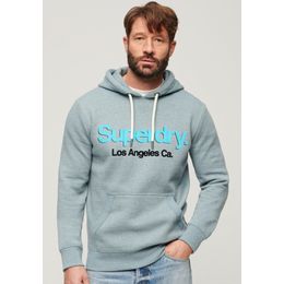 Hoodie Superdry "SD-CORE LOGO CLASSIC HOODIE" Gr. M, blau (coastal blue) Herren Sweatshirts