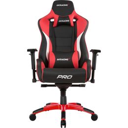 AKRacing Gaming-Stuhl "Master Pro Rot" Stühle Gr. B/H: 75 cm x 34,5 cm, Kunstleder, Stahl, schwarz (schwarz, rot) Gamingstühle