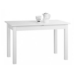 Finori Esstisch Coburg Weiß 120 x 70 cm Tisch Esszimmertisch ausziehbar auf ca. 160 cm