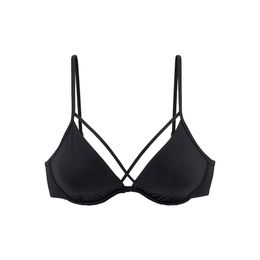 Lascana Bikini Top female Black size 44