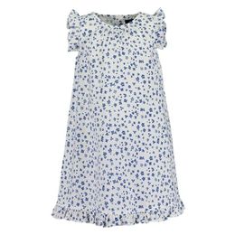 Blue Seven A-Linien-Kleid Blue Seven Kleid Sommerkleid Hänger blaue Blumen weiß (1-tlg)