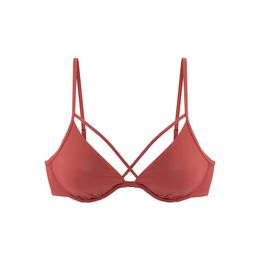 Lascana Bikinitop Damen Größe 75 rostrot