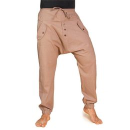 PANASIAM Wellnesshose Yogipants Typ3 Baggy Haremshose aus weicher Baumwolle bequeme Yogahose Unisex Freizeithose für Damen und Herren