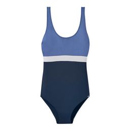 Schiesser Badeanzug ' Ocean Swim ' Damen Größe M blau / dunkelblau / weiß