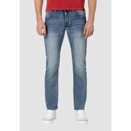 Timezone Regular-fit-Jeans Regular Jeans Hose 5-Pocket Denim Pants Reißverschluss 6596 in Blau-2