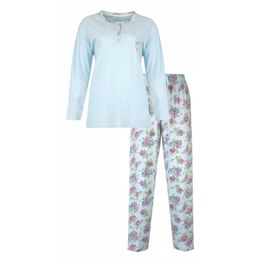 Tenderness Schlafanzug Damen Pyjama mit langem Arm (2 tlg) Baumwolle