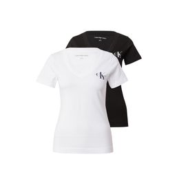 Calvin Klein Jeans T-Shirt Damen Gr&ouml;&szlig;e L schwarz / offwhite