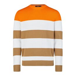 HECHTER PARIS Pullover Herren Gr&ouml;&szlig;e M hellbraun / orange / wei&szlig;