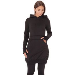 PUREWONDER Sweatkleid Kapuzenpullover-Kleid dr19 einfarbiges Hoodie-Kleid