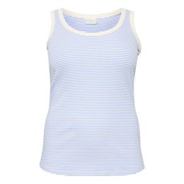 Kaffe CURVE Top 'Kana' Damen Gr&ouml;&szlig;e XL hellblau / wei&szlig;