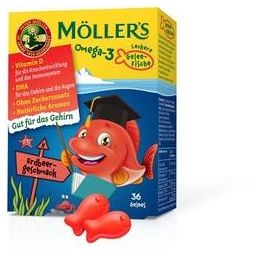 Möller's Omega-3 Gelee Fisch Erdbeere Kautabletten 36 St