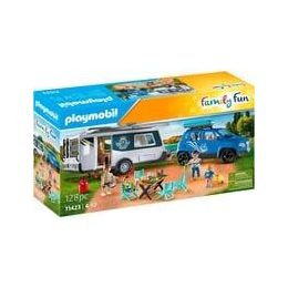Playmobil 71423 Family Fun Wohnwagen mit Auto, Konstruktionsspielzeug Serie: Family Fun Teile: 128 -teilig Altersangabe: von 4 Jahren bis 10 Jahren Material: Kunststoff