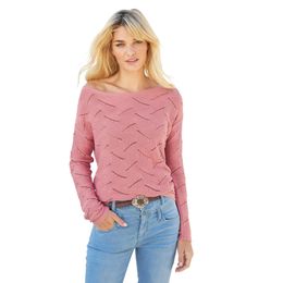 Strickpullover Heine "Pullover" Gr. 40, rosa (altrosa) Damen Pullover