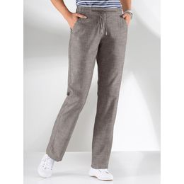 Bootcuthose Casual Looks Gr. 52, Normalgrößen, grau (taupe) Damen Hosen Ausgestellte