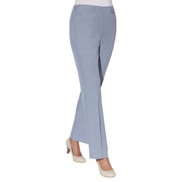 Bügelfaltenhose Classic Basics Gr. 54, Normalgrößen, blau (taubenblau, meliert, rauchblau, kariert) Damen Hosen Bügelfaltenhosen